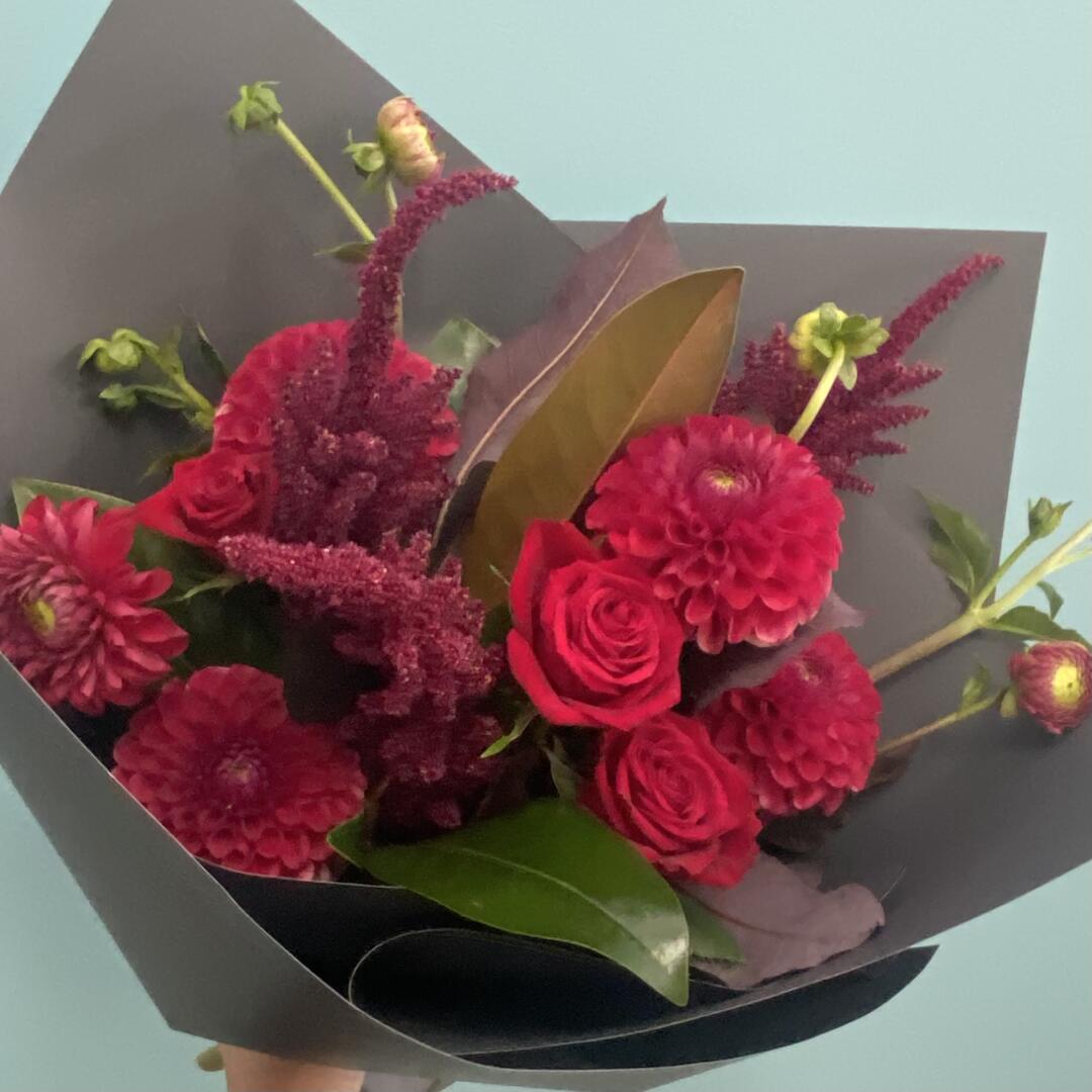 Ruby Red Bouquet - The Flower Spot